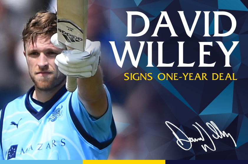 Willey signs one-year extension - Yorkshire County Cricket Club